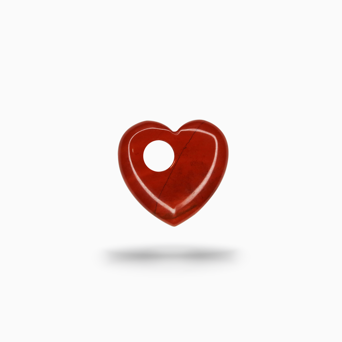 red elevated heart charm